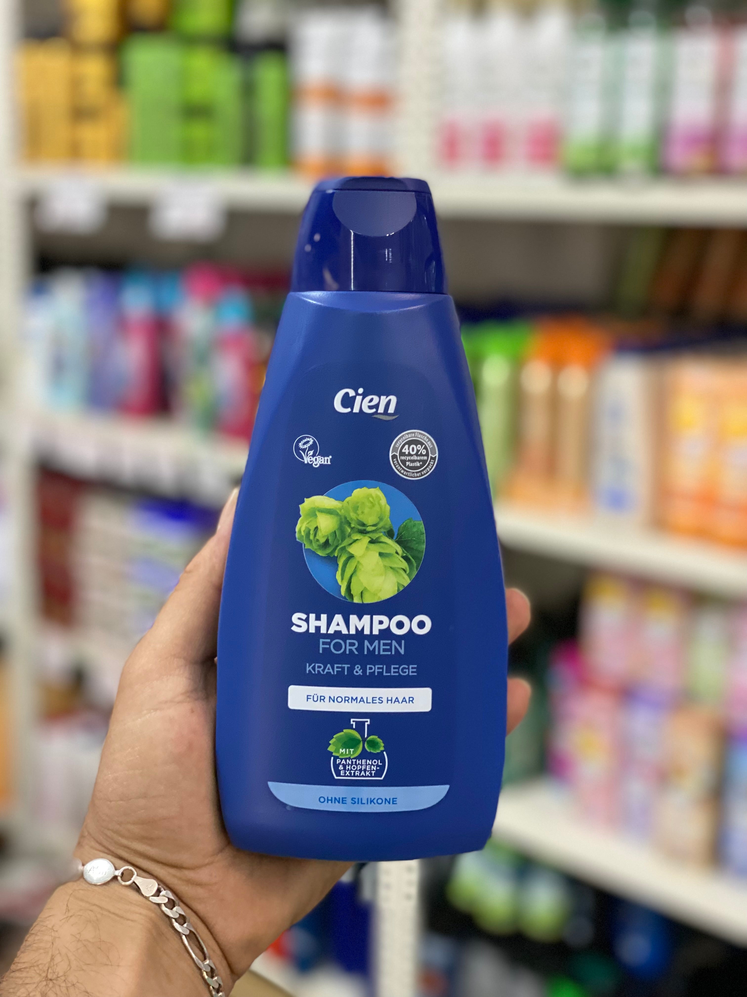 Cien Men Shampoo Provides strength and care for normal hair Silicone-f ...